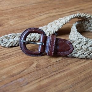Vintage | Accessories | Vintage Leather Jute Belt Made In India | Poshmark